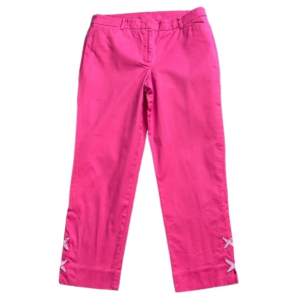 Talbots | Pants & Jumpsuits | Nwt Talbots Hot Pink Perfect Crop Pants ...
